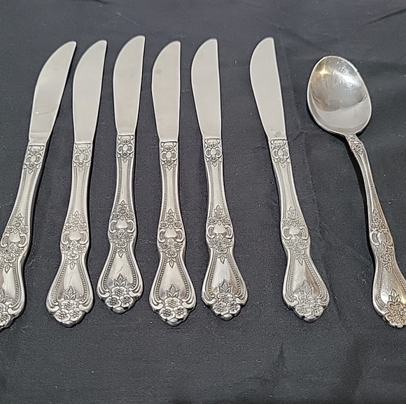 Rogers | Dining | Rogers Stainless Steel Precious Rose Flatware Korea ...